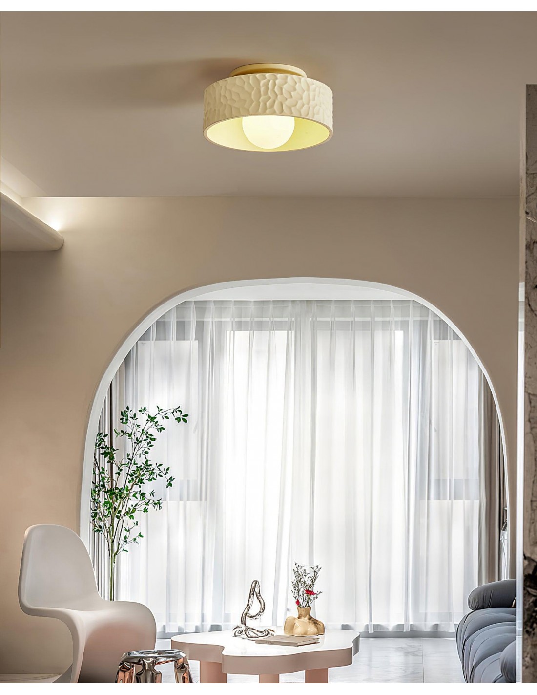 Cream Creative Hallway Ceiling Light | Home | KIKI LIGHTING