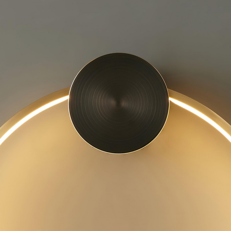 Minimalist Creative Simple Brass Round LED Wall Light | Home | KIKI ...