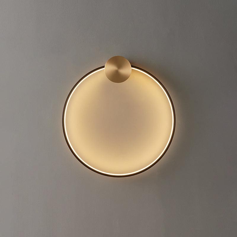 Minimalist Creative Simple Brass Round LED Wall Light | Home | KIKI ...