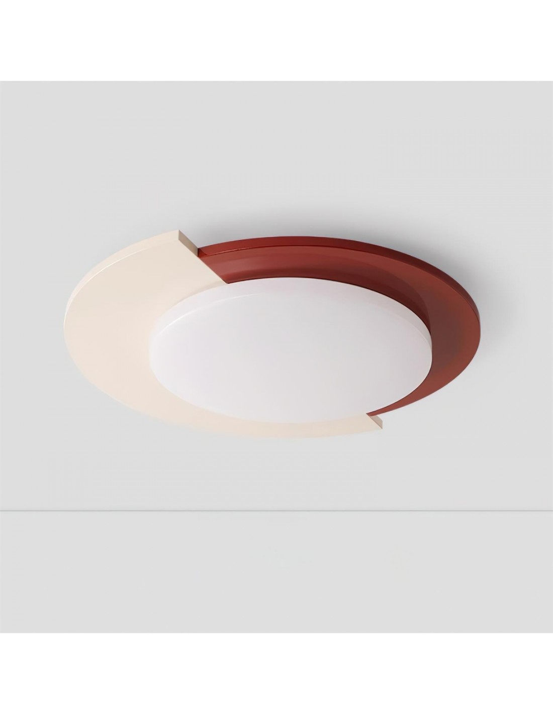 Red And White Round Ceiling Light | Home | KIKI LIGHTING