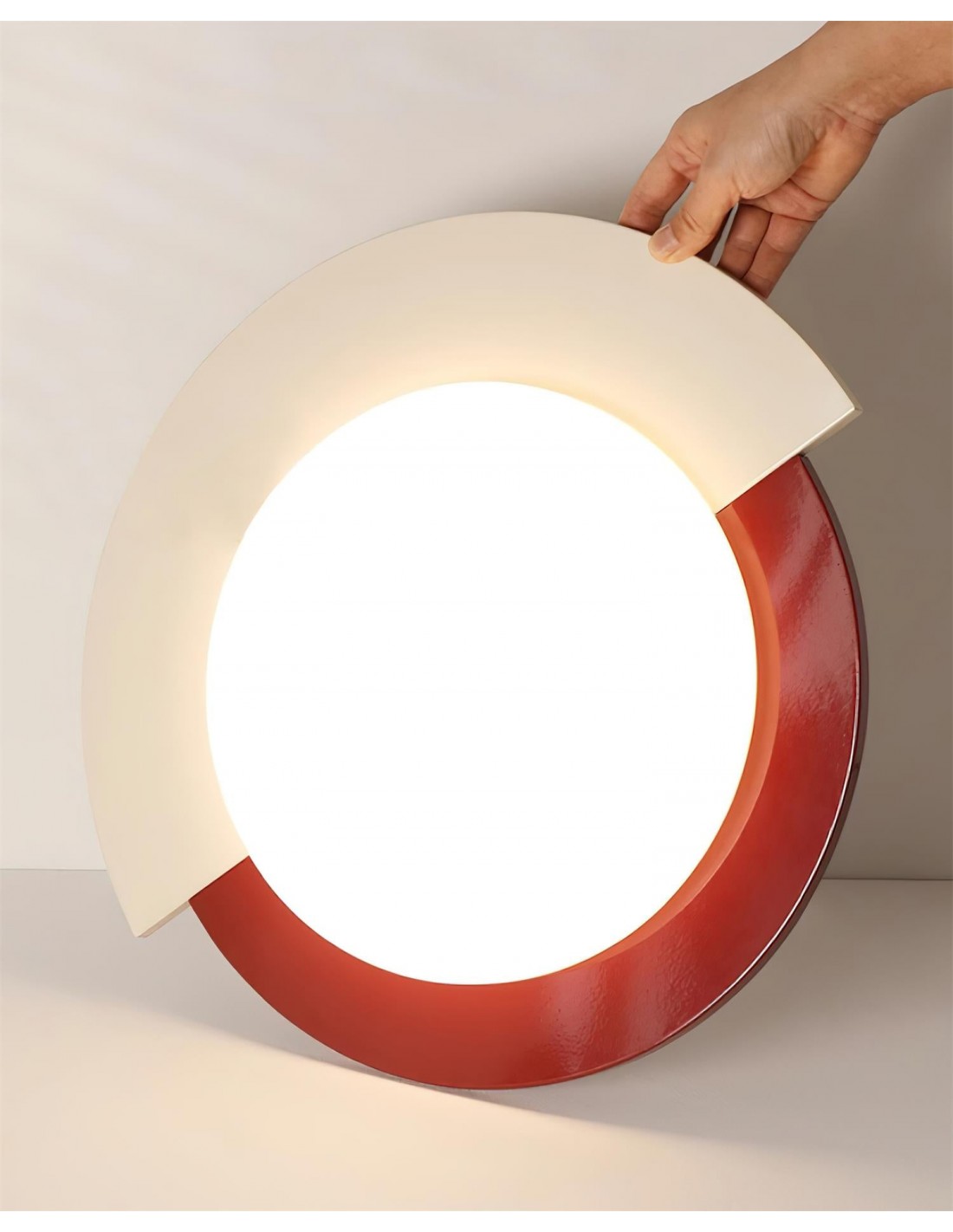 Red And White Round Ceiling Light | Home | KIKI LIGHTING