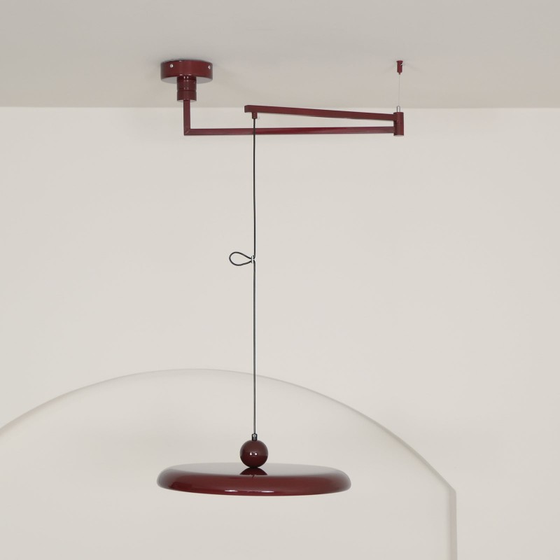 Simple Modern Adjustable Swing Arm Disc Pendant Lamp | Home | KIKI LIGHTING