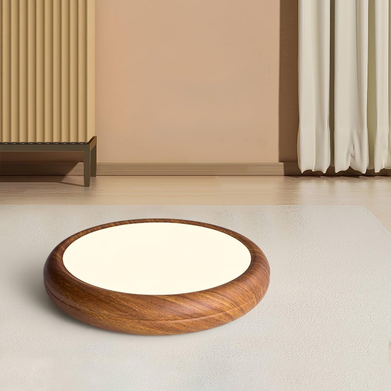 Wood Grain Round Ceiling Lamp | Home | KIKI LIGHTING