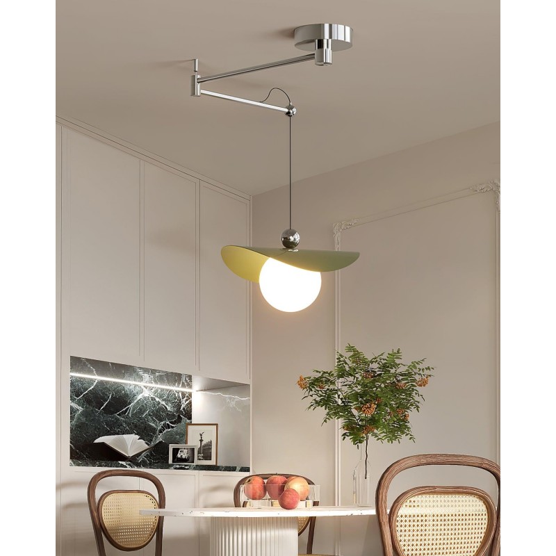 Simple Adjustable Metal Swing Arm Pendant Lamp | Home | KIKI LIGHTING
