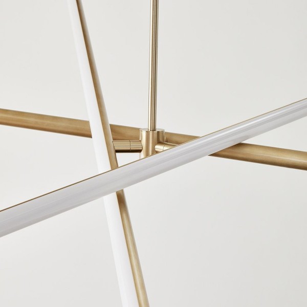 Voro Minimalist Chrome Light Rods - LED Semi-Flush Mount Ceiling Light ...