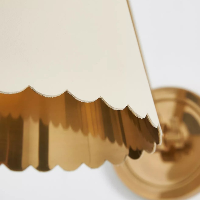 Foldray Scalloped Leather Wall Sconce | Home | KIKI LIGHTING