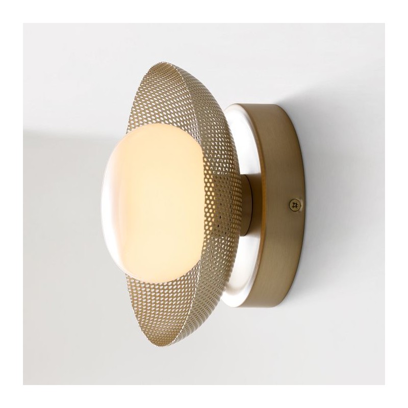 Elorina Sconce Wall Light - Textured Metal or Glass Shade | Home | KIKI ...