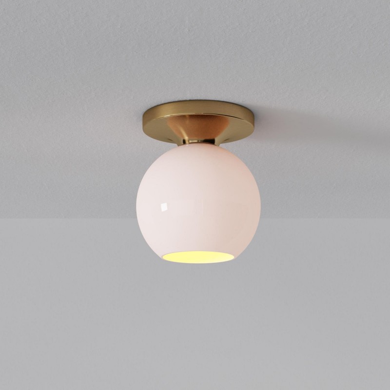 Selvion Modern Globe Ceiling Light - Damp-Rated Bathroom Lighting ...