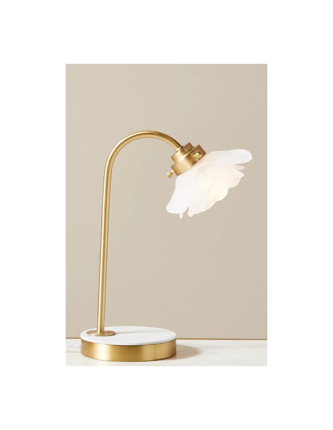 Lámpara de trabajo con forma de flor de vidrio Revalis – Iluminación ...