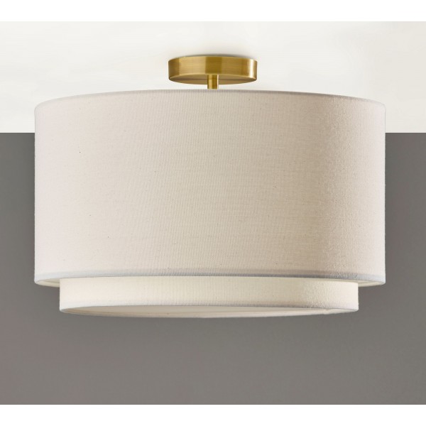 Dumora Double Layer Drum Shade Ceiling Light | KIKI LIGHTING