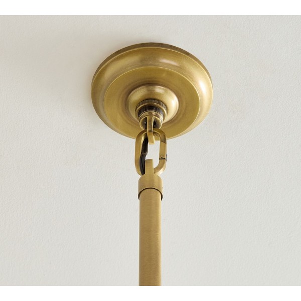 Sevra Cascading Glass Disc Pendant Light - Metal Vintage Brass Finish ...