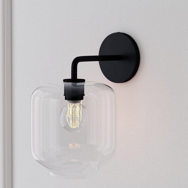 Lumivelle Pebble Sconce - Stylish Wall Light - Glass & Metal, Energy ...