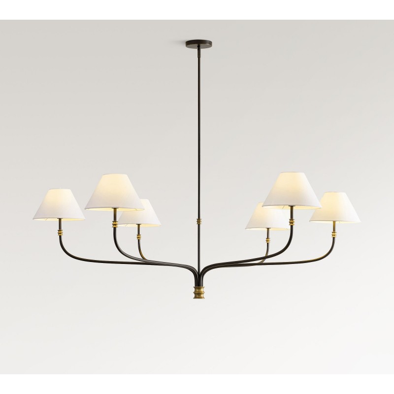 Calin Classic Round Chandelier - Bronze Iron Light for Dining | KIKI ...