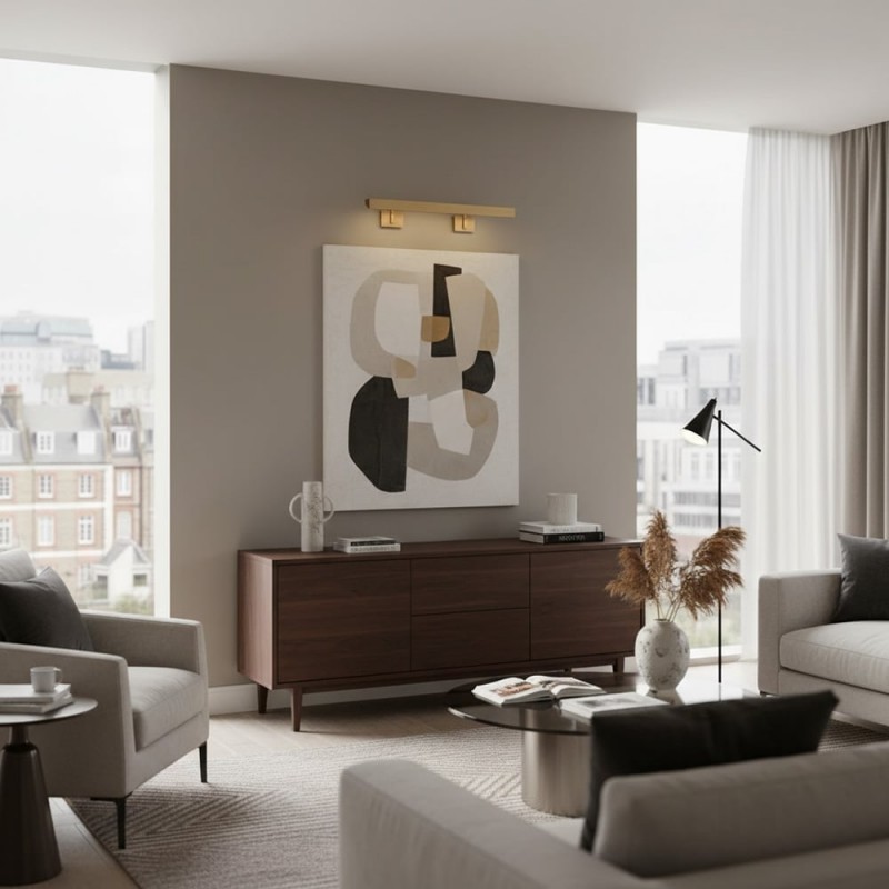 Minimalist Slim Picture Sconce - Metal Art Light | KIKI LIGHTING