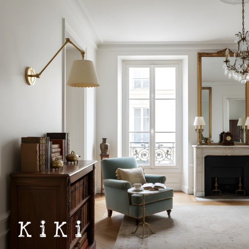 Foldray Scalloped Leather Wall Sconce | Home | KIKI LIGHTING