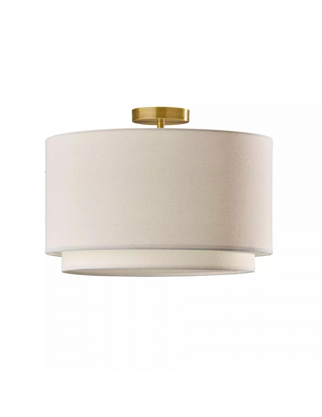 Dumora Double Layer Drum Shade Ceiling Light | KIKI LIGHTING