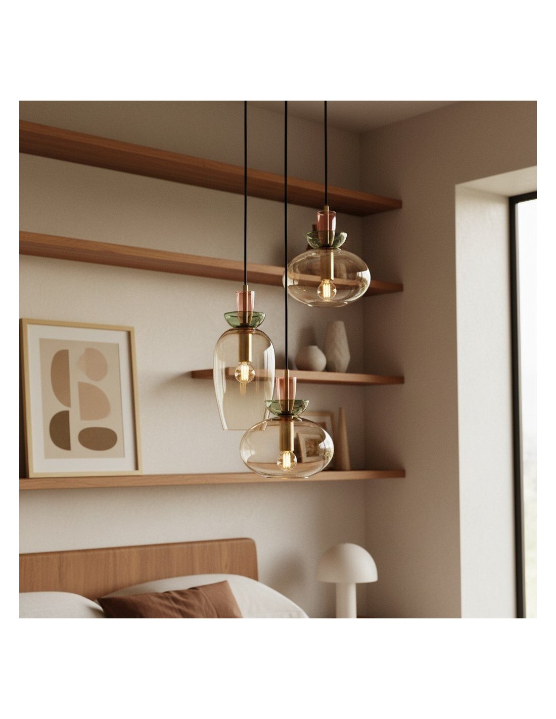 Tintora Colorful Glass Globe Pendant Light - Mid-Century Modern for ...