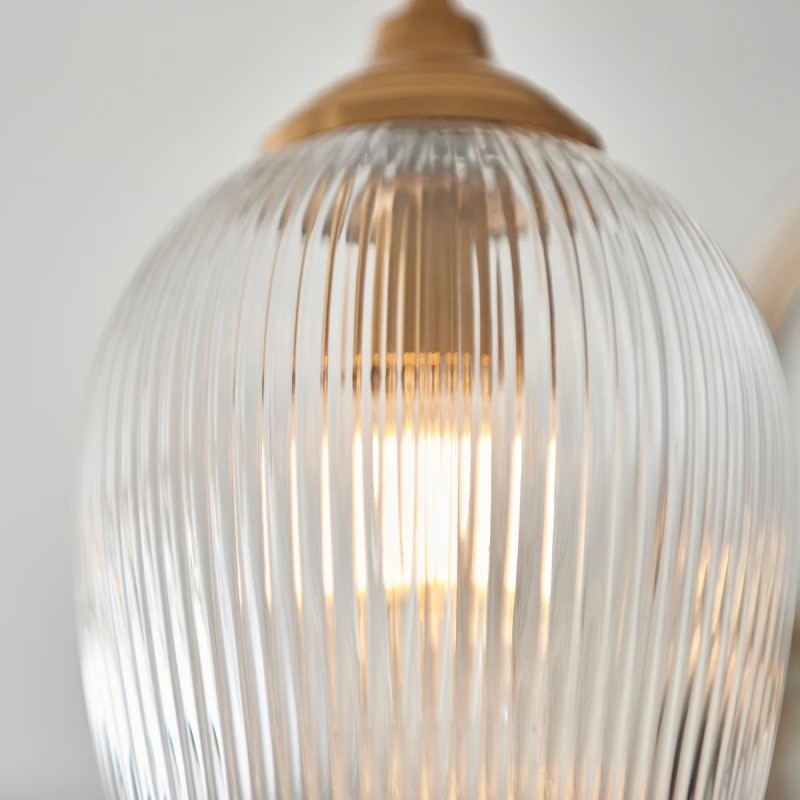 Brazara Multi-Light Glass Shade Pendant Lamp - Curved Metal Arms for ...