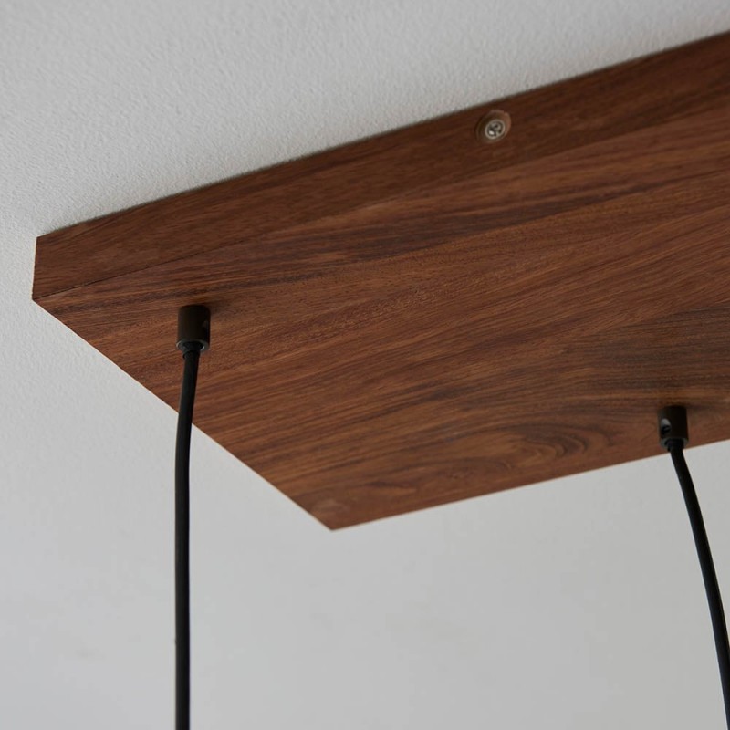 Vornix 6-Light Linear Pendant Light - Timber Beam Modern Industrial ...