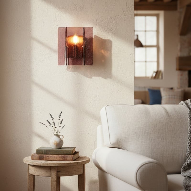 Lumiridge Modern Wall Light - Minimalist Design Metal Glass Fixture for ...