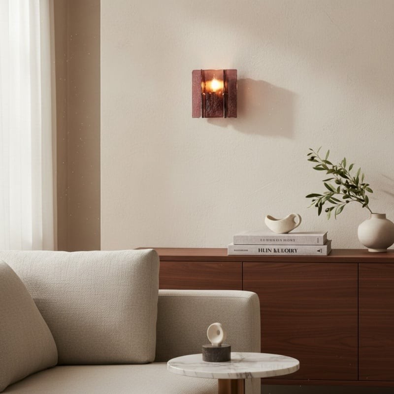 Lumiridge Modern Wall Light - Minimalist Design Metal Glass Fixture for ...