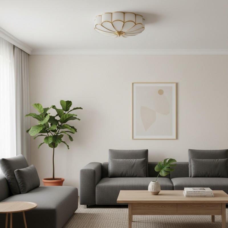 Silunavo Modern Ceiling Lamp with Floral Inspired Design for Living ...