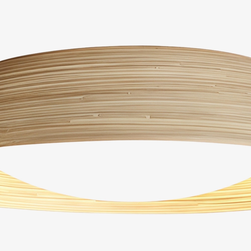 Bambori Japandi Style Bamboo Textured Ceiling Lamp - Natural Accent ...